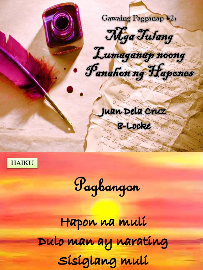 Peta-Pagsulat NG Tula | PDF