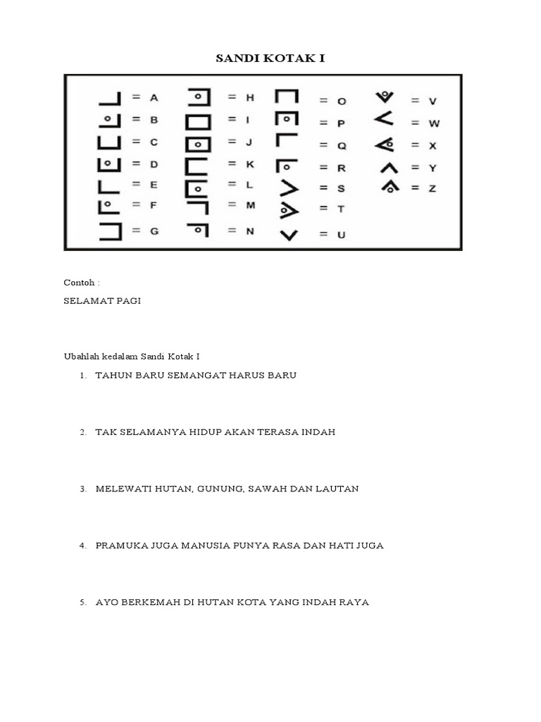 Sandi Kotak I | PDF