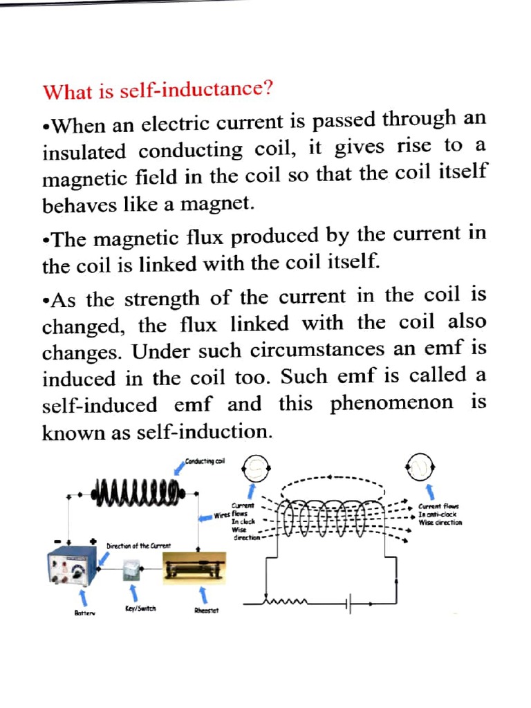 What is self-inductance | PDF | Inductor | Transformer