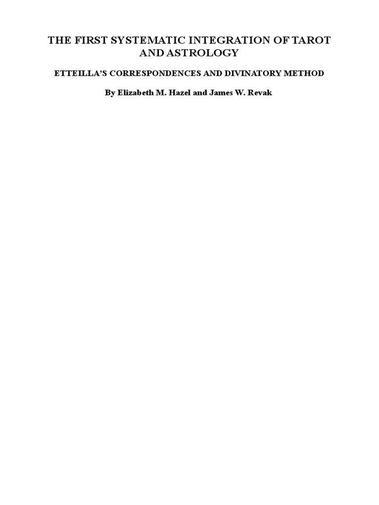 Etteillas correspondences and divinatory method | PDF | Planets In ...