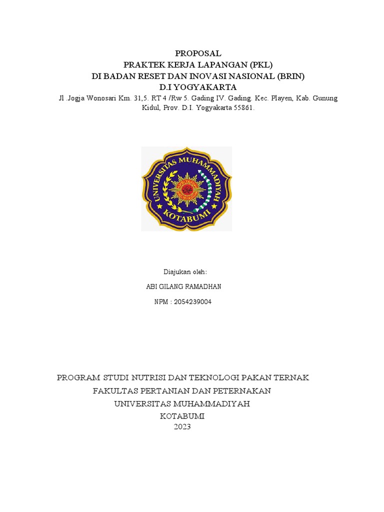 Syarat File Proposal 110010 | PDF