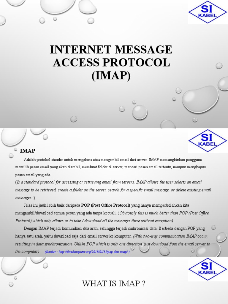 INTERNET MESSAGE ACCESS PROTOCOL | PDF | Information Technology Management | Computer Data