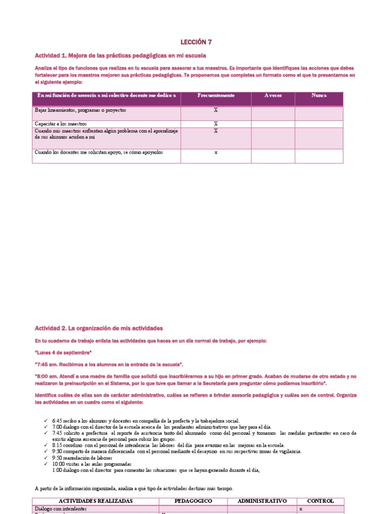Lección 7. | PDF | Método de enseñanza | Aprendizaje