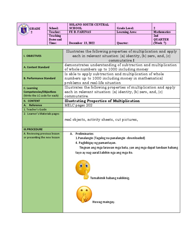 COT DLL in Math Q2 Week7 | PDF