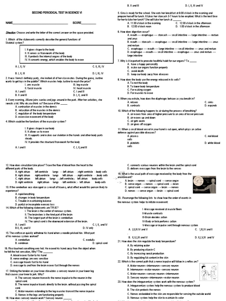 Grade 6 2nd Periodical Test With TOS & Answer Keys SCIENCE | PDF ...