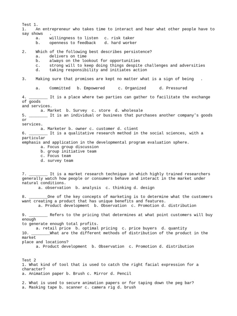 Quiz Animation 1 | PDF | Market (Economics) | Image Scanner