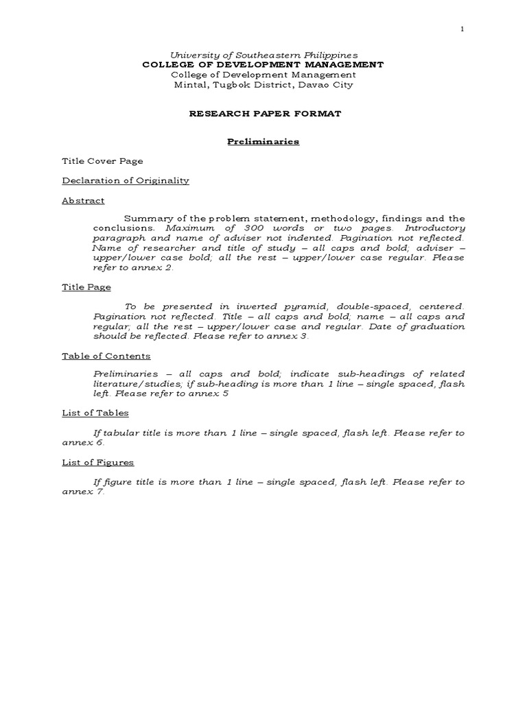 Research Paper Format | PDF | Statistics | Survey Methodology