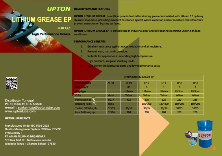 Lithium Ep Grease | PDF | Applied And Interdisciplinary Physics ...