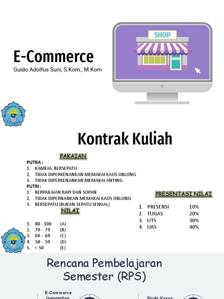 Panduan E-Commerce: RPS & Aturan Kuliah | PDF
