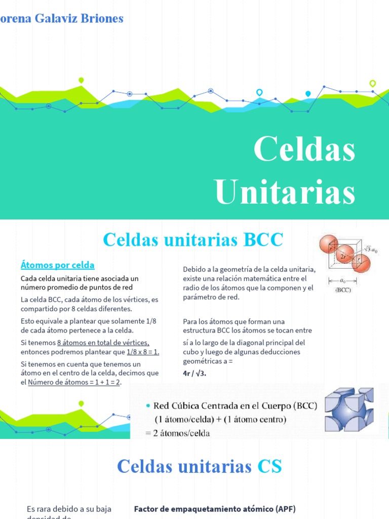 Celdas Unitarias | PDF | Cristalografía | Sistema coordinado