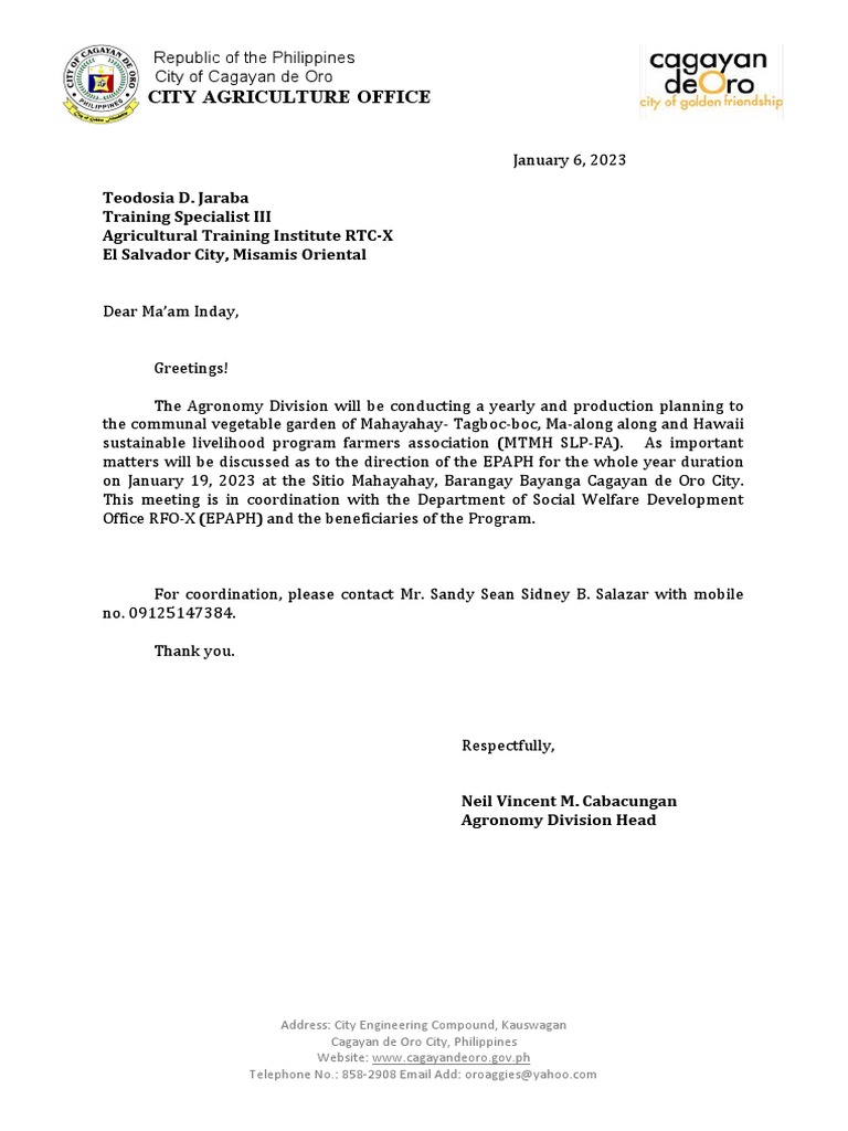 Letter To Da Invite | PDF | Social Science | Technology & Engineering