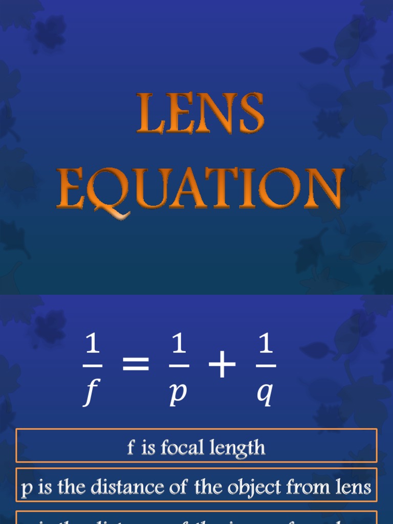 Lens Equation | PDF