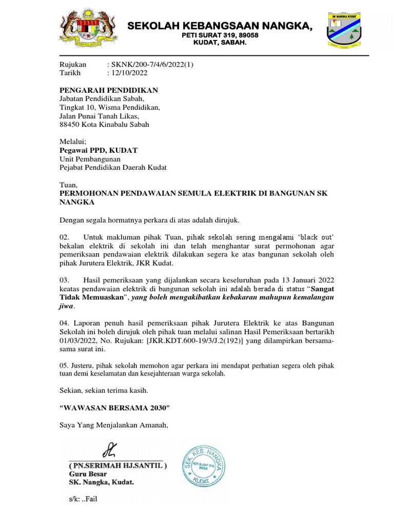 Permohonan Pendawaian Elektrik | PDF