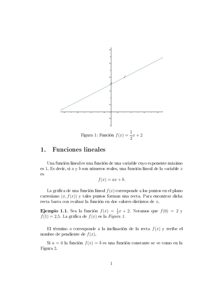 Funciones Lineales | PDF | Línea (geometría) | Función (Matemáticas)