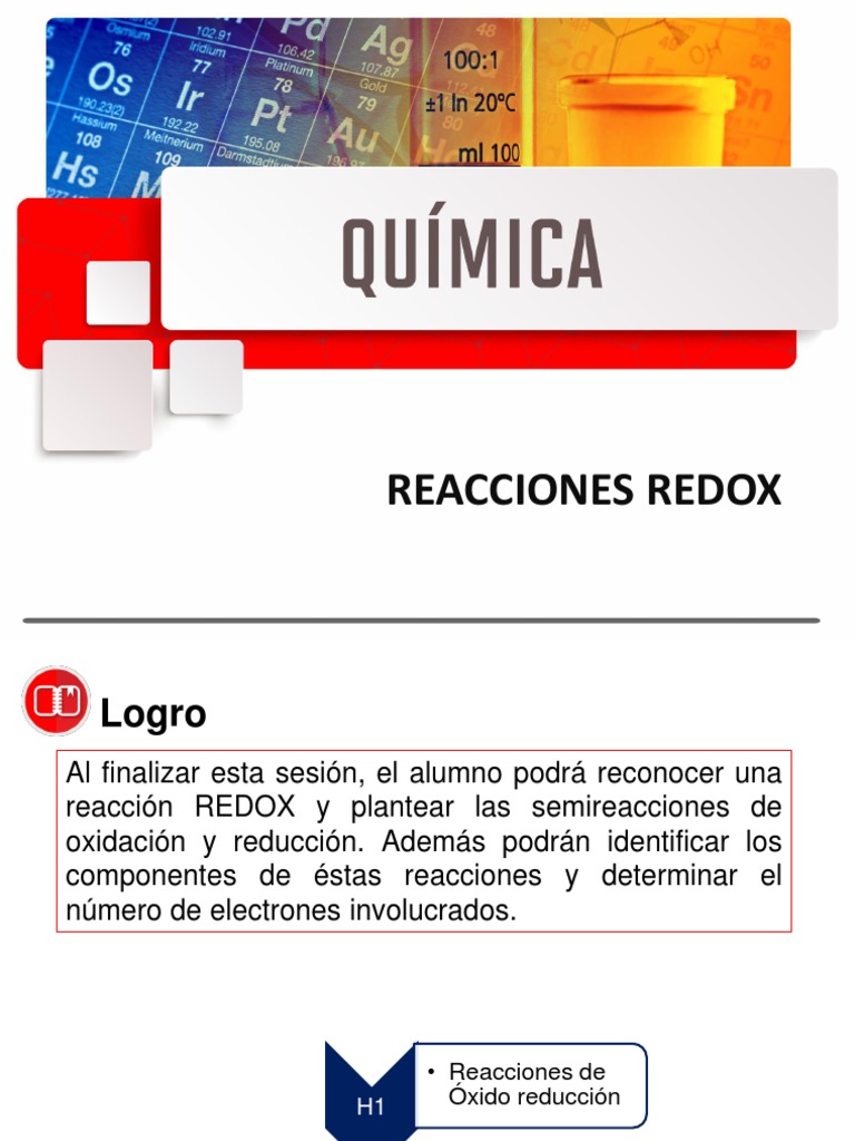 S08 - S29 - CP10B - Redox y Electroquímica 1 - PPT08 - 2021 | PDF | Redox | Procesos unitarios