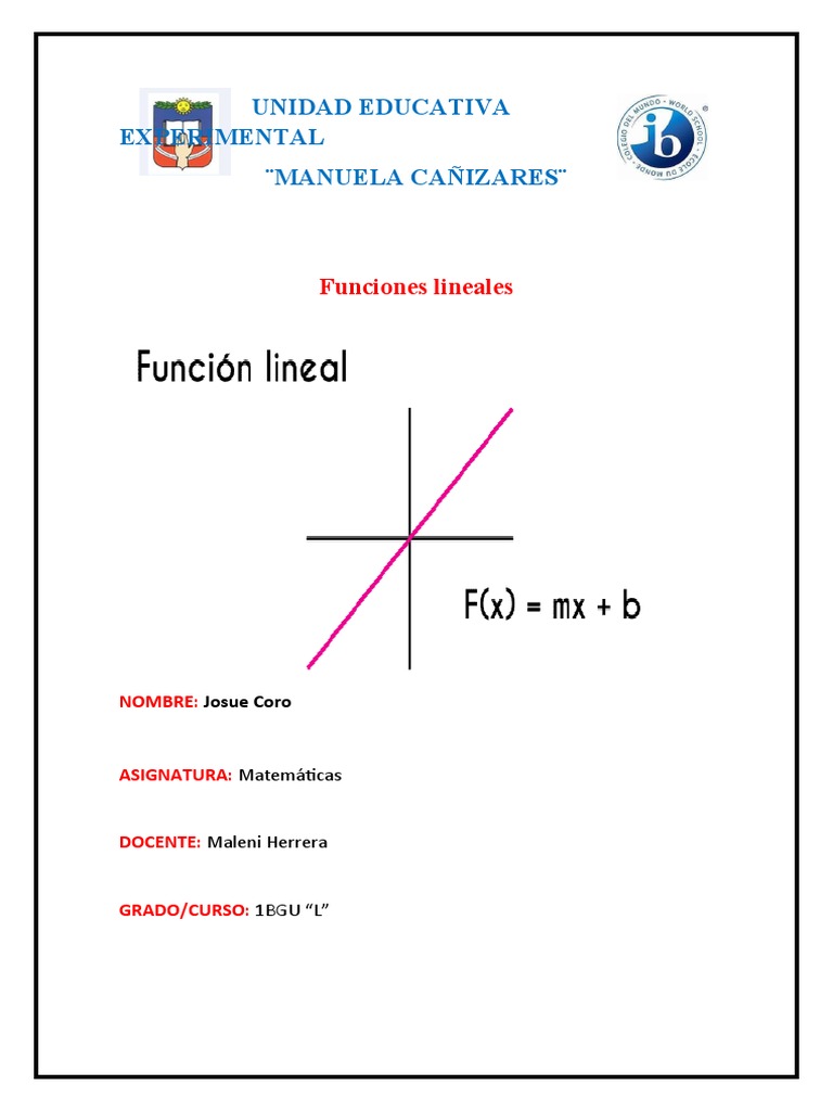 Funcion Lineal | PDF | Métodos y materiales de enseñanza