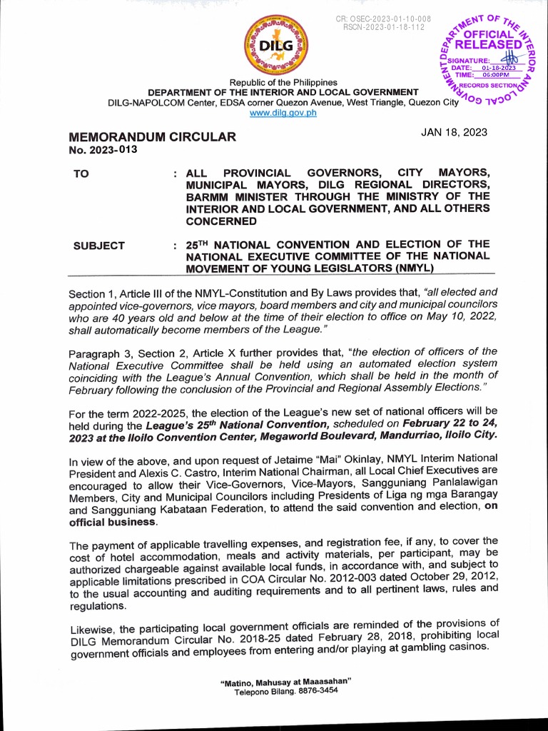 Dilg Memocircular 2023119 - A151276b9a | PDF