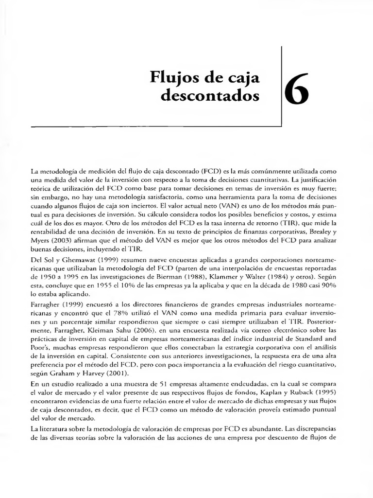 Flujos de Caja Descontados - Chu | PDF | Flujo de efectivo | Business