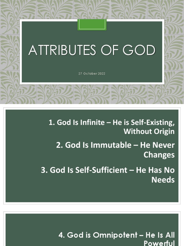 Understanding God's Attributes | PDF | Language Arts & Discipline