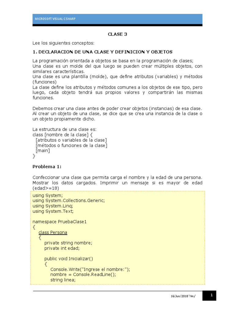 C Clase3 Pdf C Sharp Lenguaje De Programación Estructura De Datos De Matriz