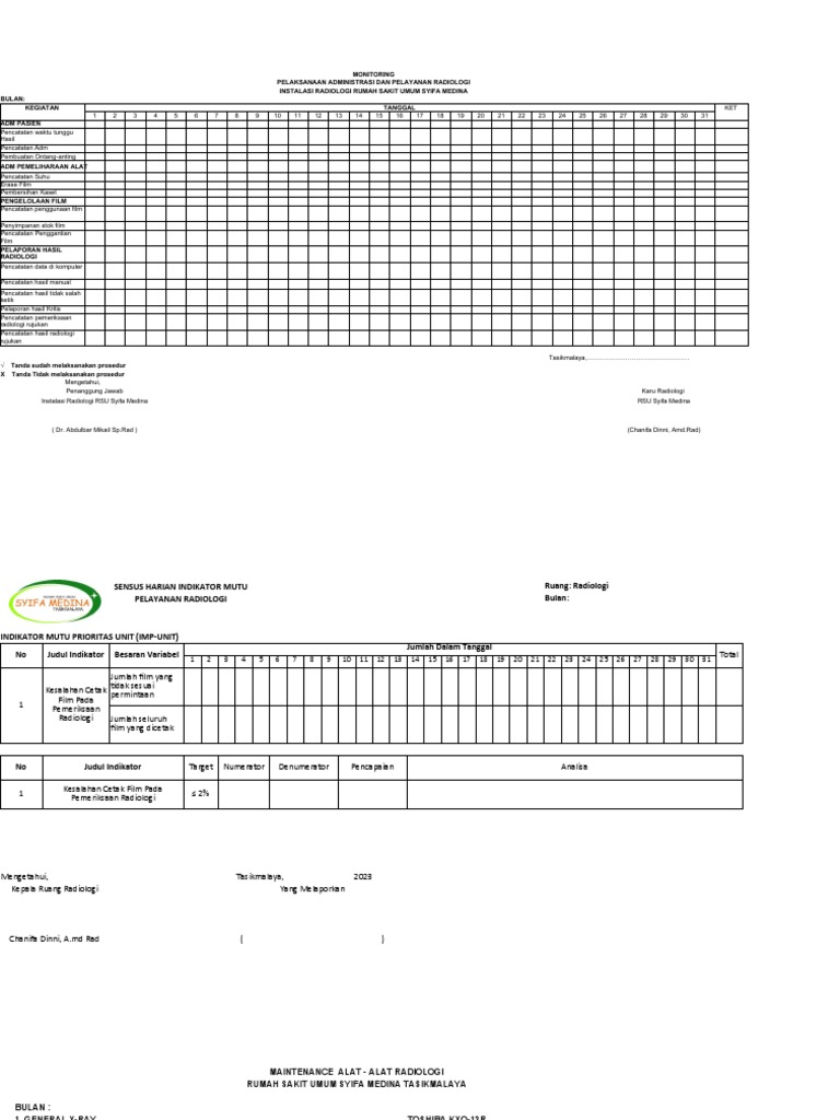 Log Book Kegiatan Administrasi Radiologi | PDF