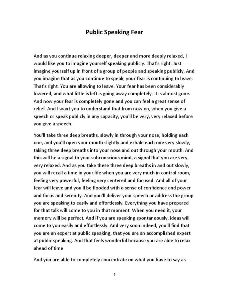 Public Speaking Script | PDF | Public Speaking | Breathing