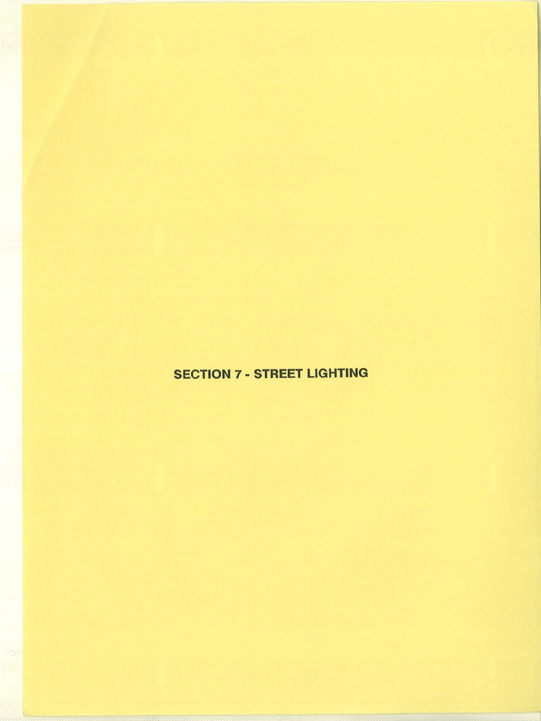 JKR-SPJ-1988 Section 7 - Street Lighting | PDF