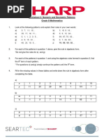 Grade6 Patterns Worksheet Expanded | PDF