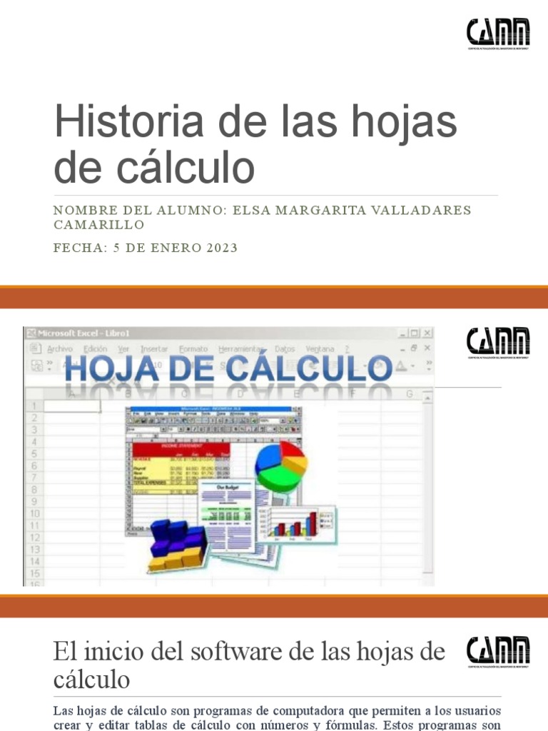 1.4 Historia de Las Hojas de Cálculo-Elsa | PDF | Microsoft Excel ...