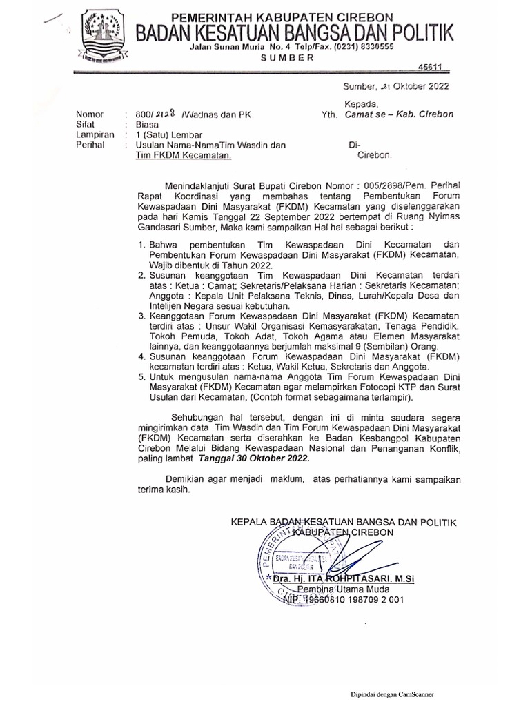 Usulan Nama FKDM | PDF