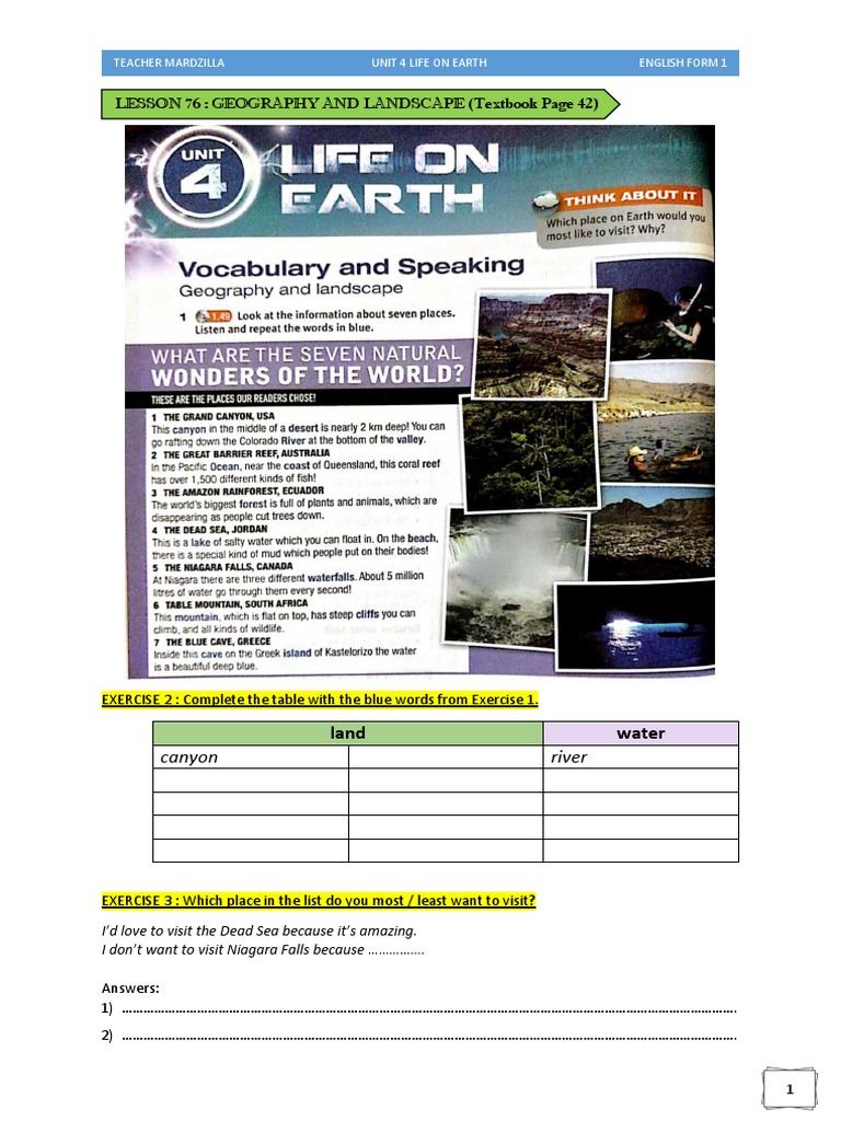 Lesson 76 Form 1 | PDF