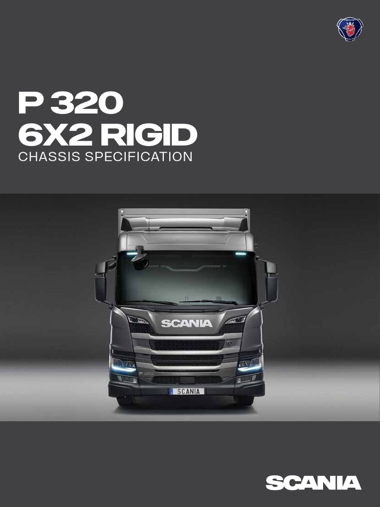 Scania P320 6x2 Rigid Chassis Specs | PDF | Truck | Axle