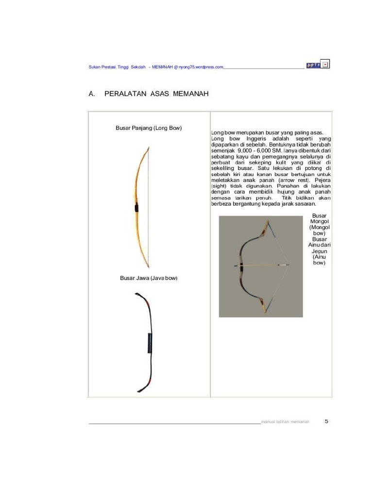 MANUAL MEMANAH | PDF