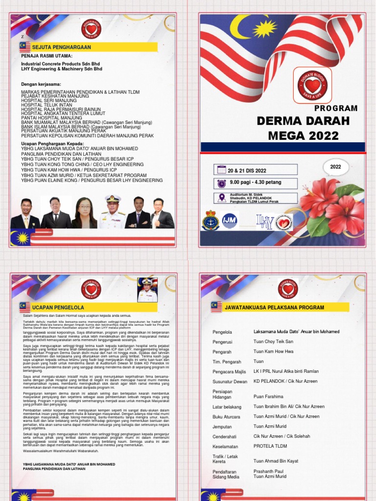 Buku Program Derma Darah Mega 2022 | PDF