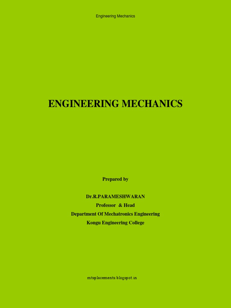 Engineering Mechanics | PDF | Friction | Force