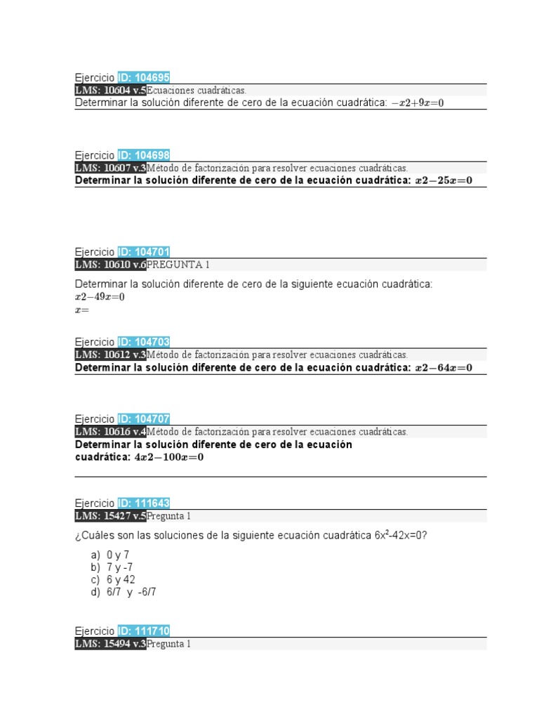 EX3 Ax2+bx 0 | PDF | Métodos y materiales de enseñanza | Ciencia y matemáticas