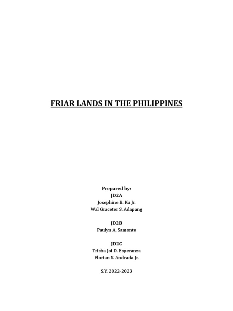 Friar Lands | PDF | Lease | Conveyancing