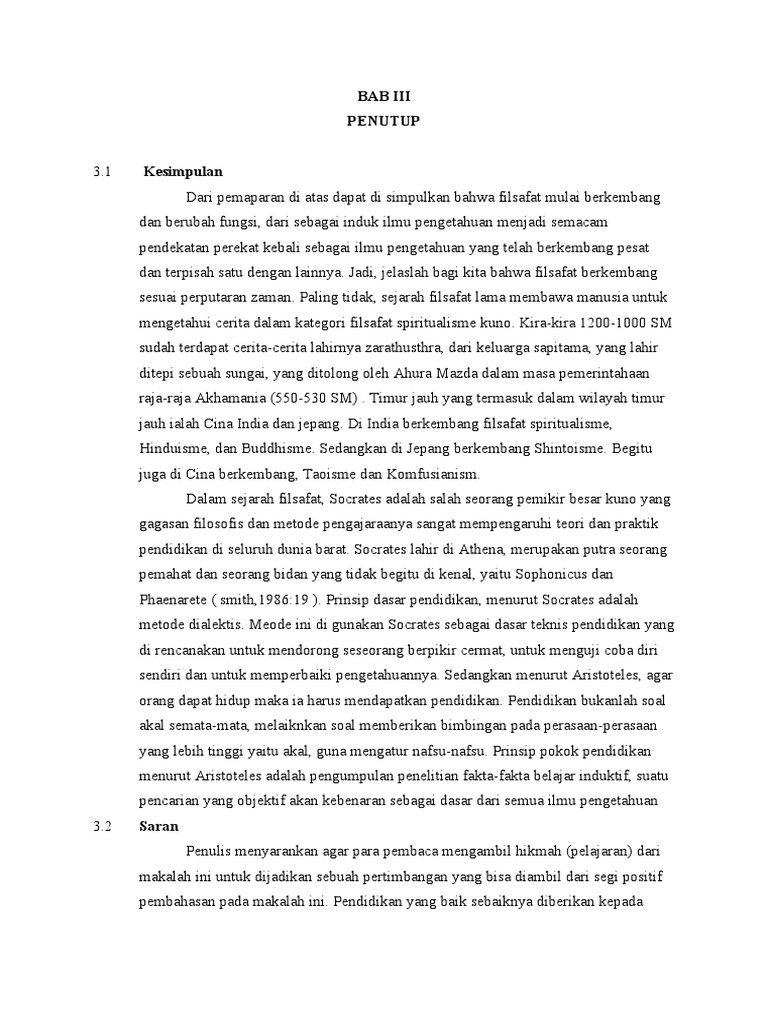 Evolusi Filsafat dan Pendidikan Kuno | PDF