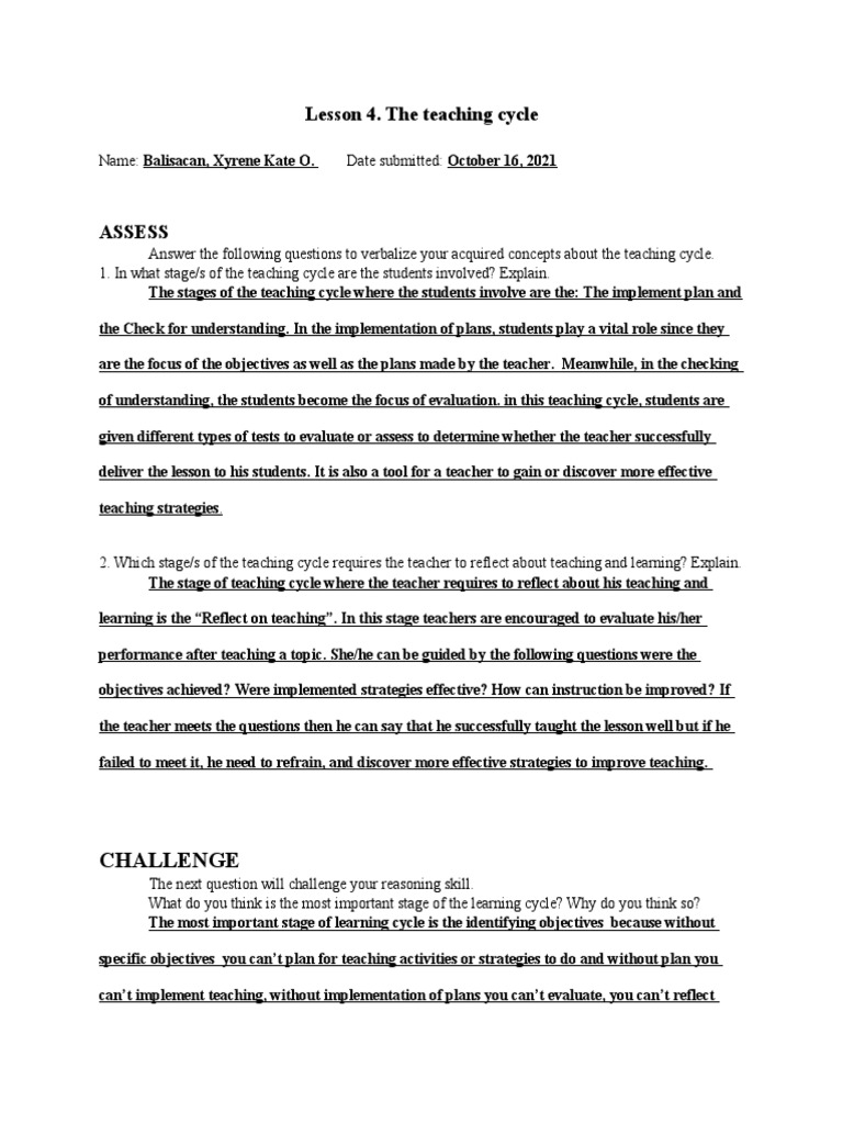 Lesson 4 TMIG | PDF | Teaching Method | Educational Assessment