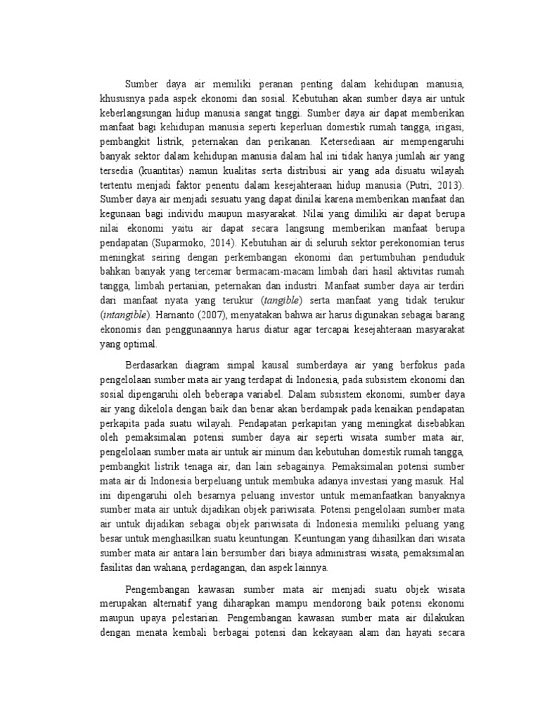 Sumberdaya Air (Sosial Ekonomi) | PDF
