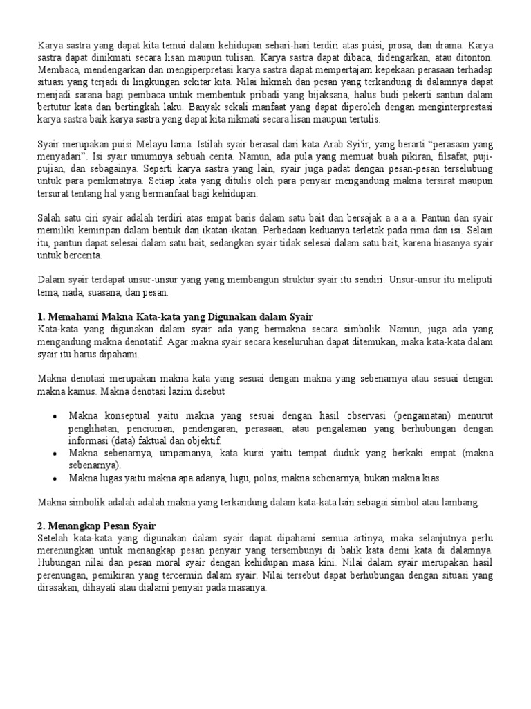 Makna dan Pesan dalam Syair Melayu | PDF | Sejarah | Agama & Spiritualitas