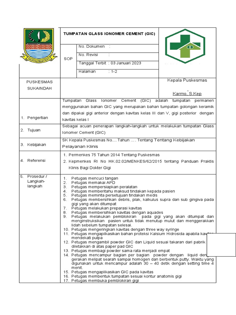 SOP Tumpatan GIC | PDF