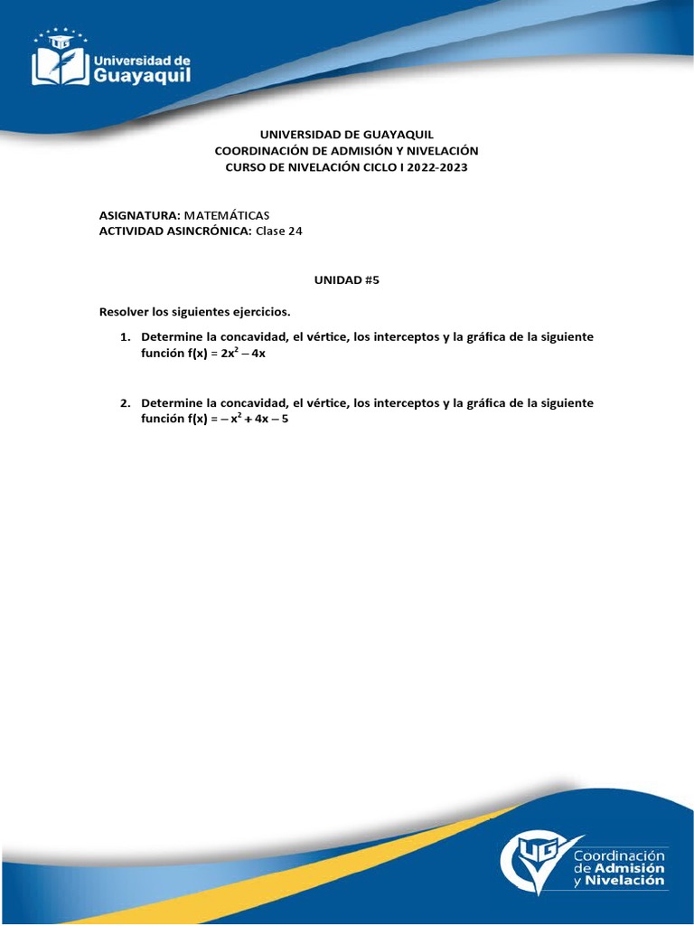 Tarea - U5 - Clase 24 - S7 | PDF
