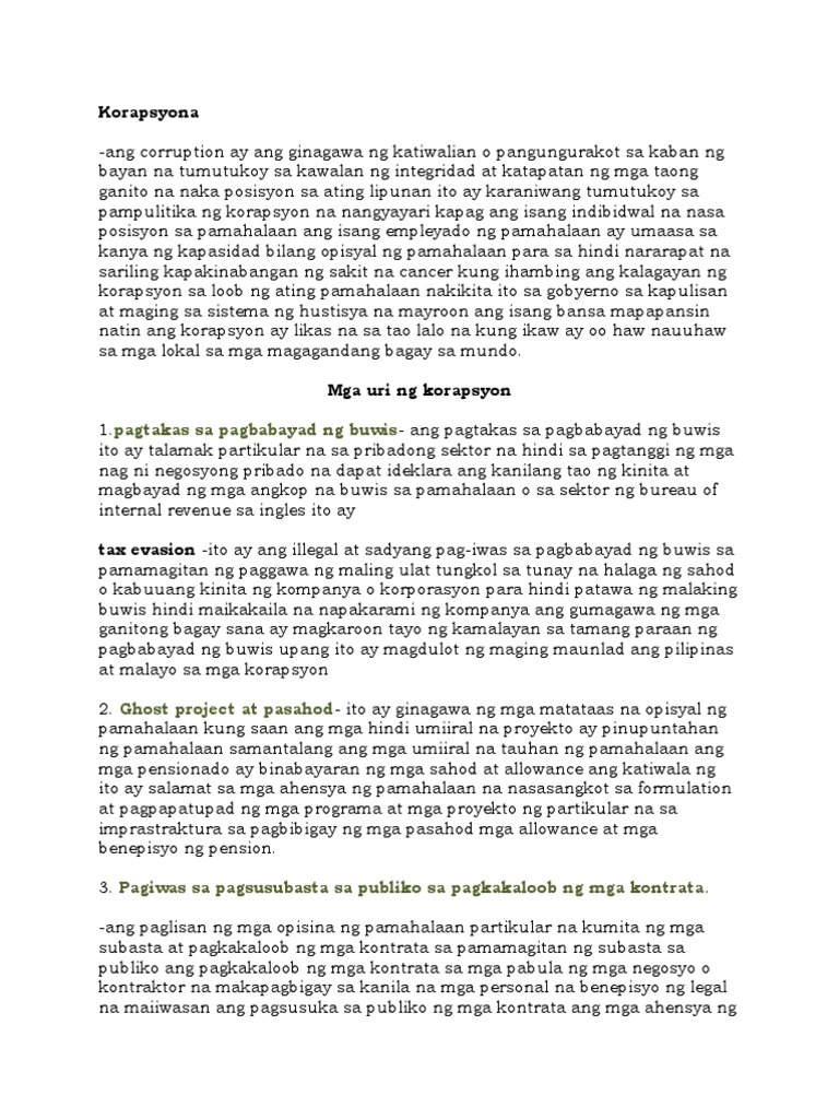 Korapsyon | PDF