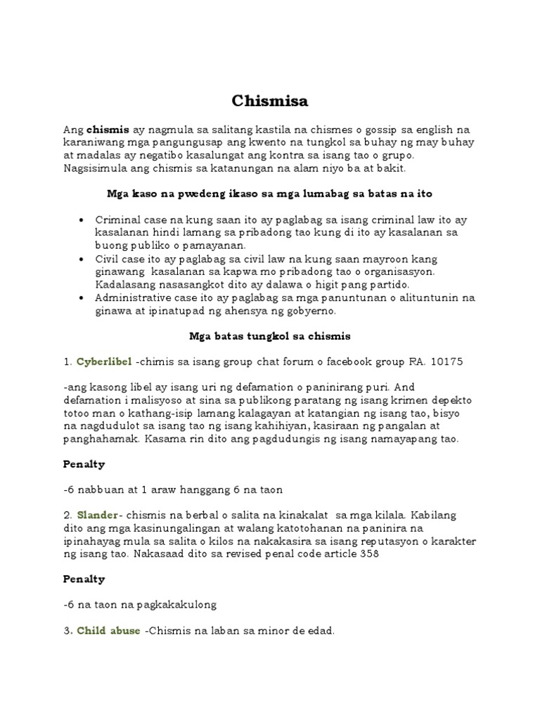 Chismis | PDF