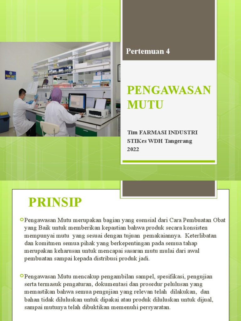 Pengawasan Mutu | PDF