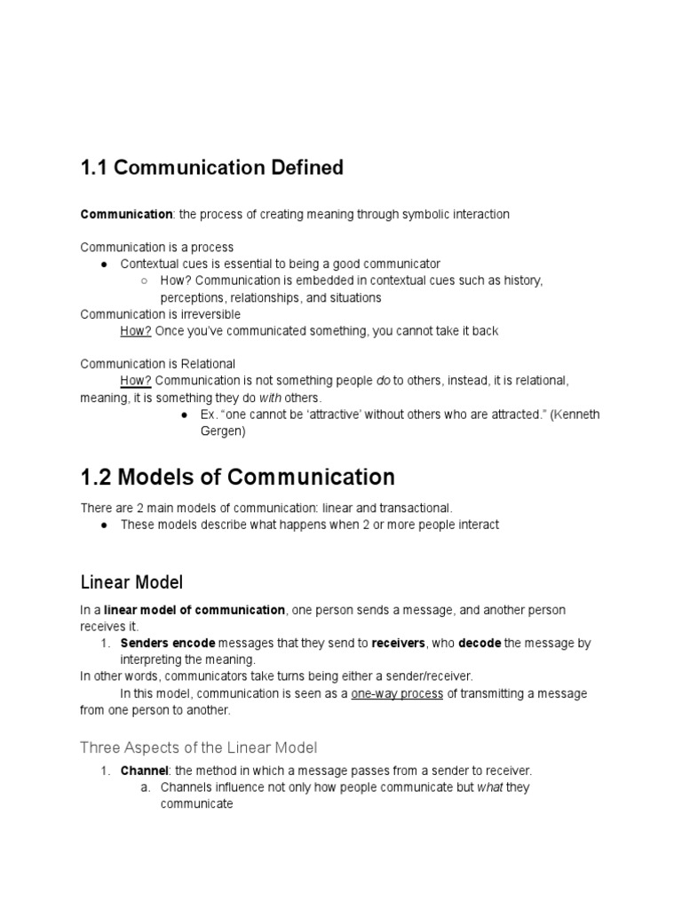 CHPT 1 - The Importance of Communication (Comm108) | PDF ...