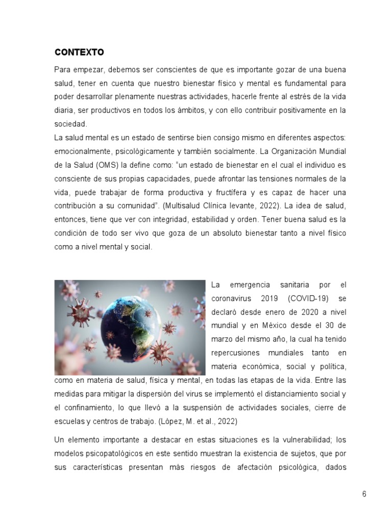 El Impacto de La Pandemia Por Comida - 19 en La Salud de Los Jóvenes de 15 A 18 Añod | PDF ...