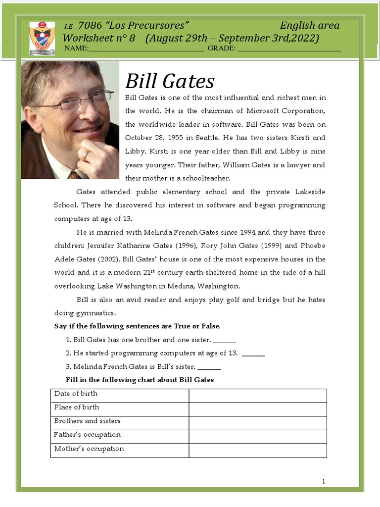Bill Gates Reading | PDF