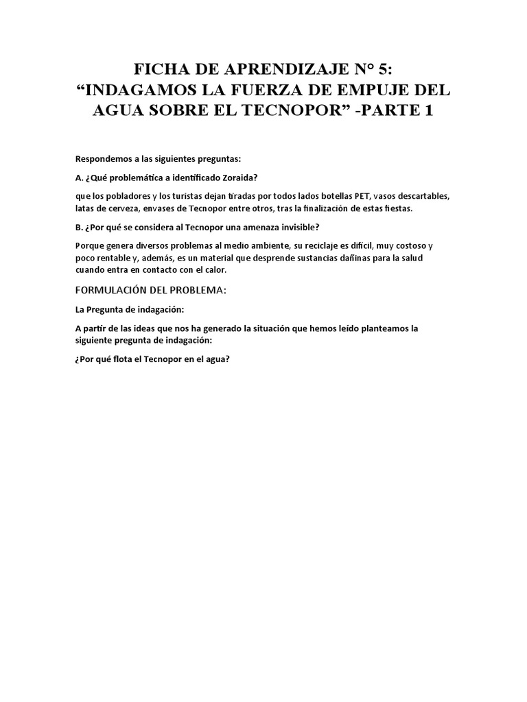 Ficha de Aprendizaje N | PDF